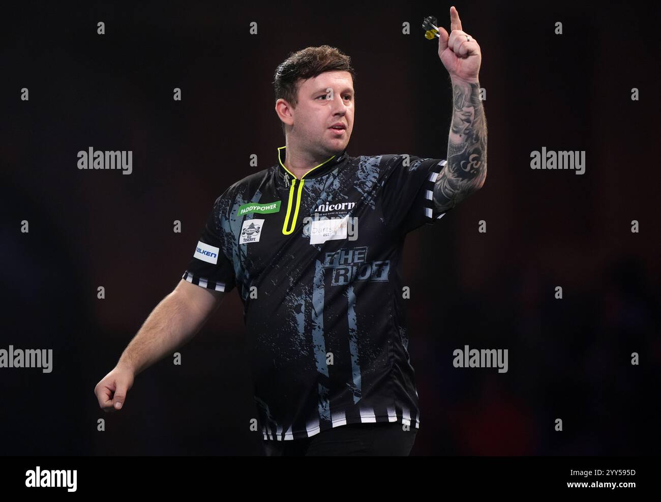 Callan Rydz celebrates winning the second set during the first round ...