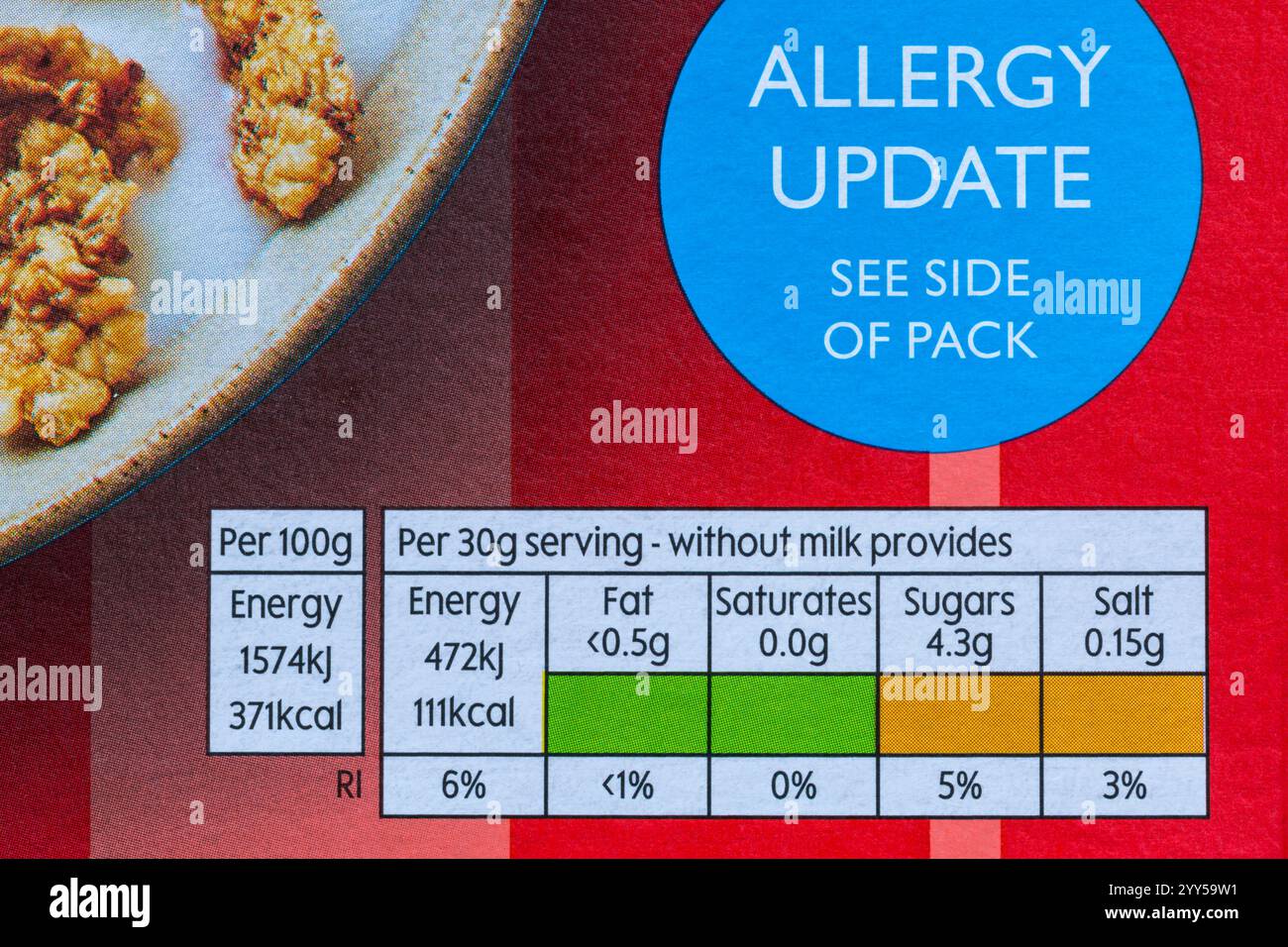 Nutritional information traffic lights system labelling colour coded ...