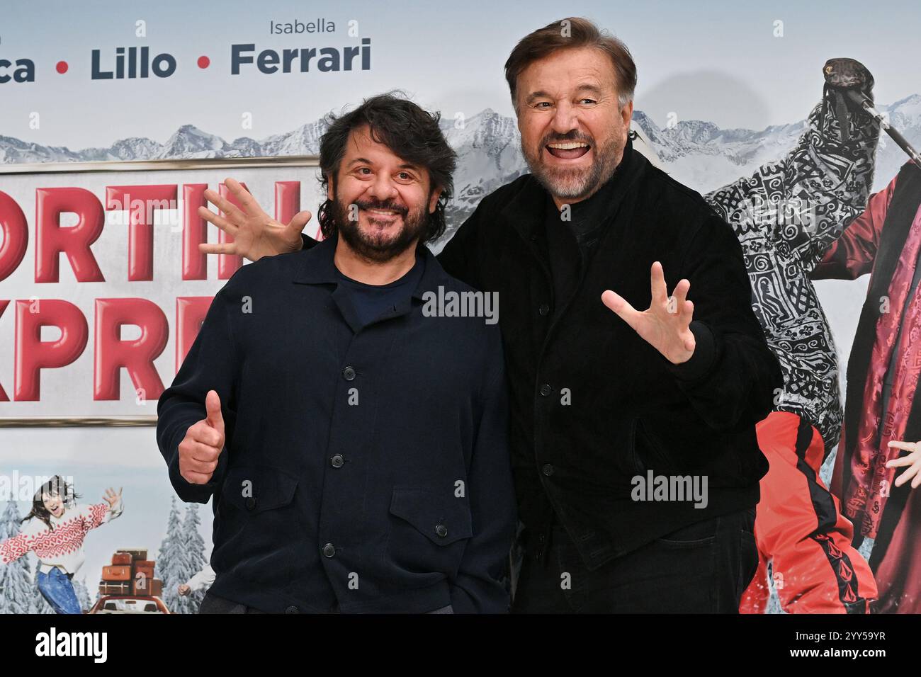 Roma, Lazio. 19th Dec, 2024. Lillo Petrolo, Christian De Sica during ...