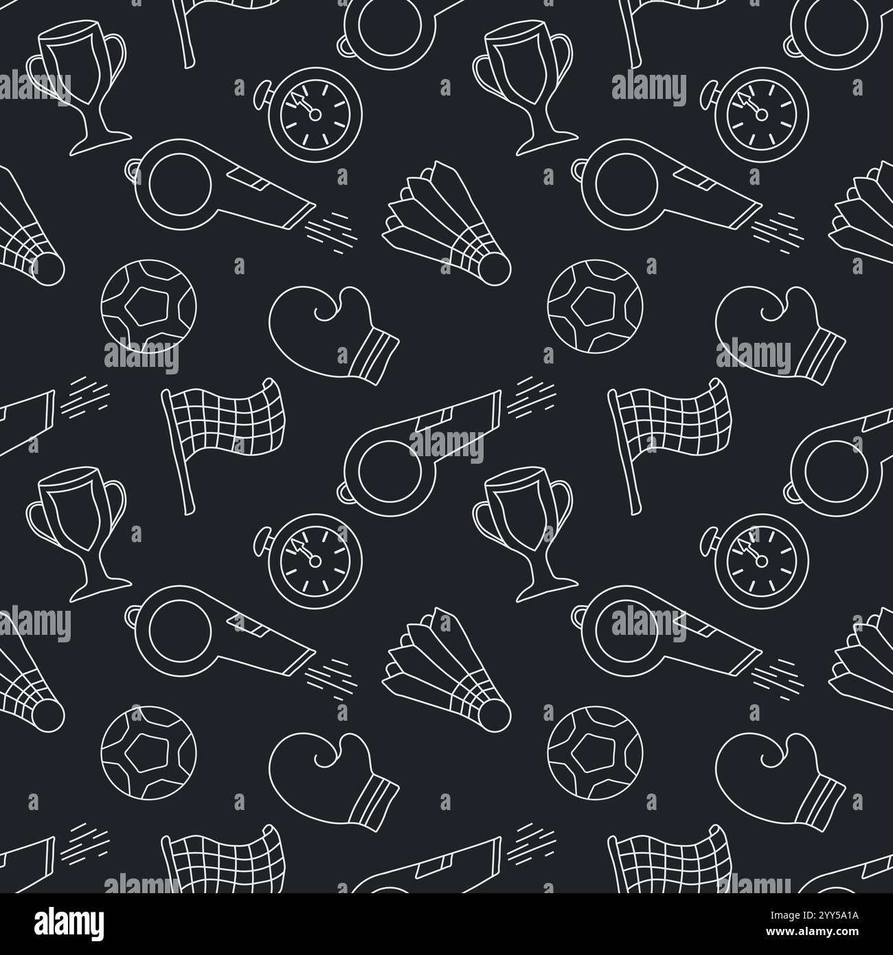 Seamless sport pattern. Background with sports icons Stock Vector Image ...