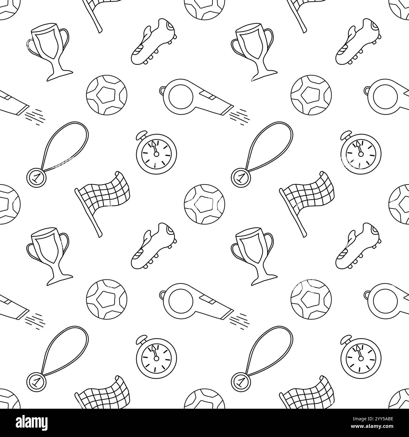 Seamless sport pattern. Background with sports icons Stock Vector Image ...