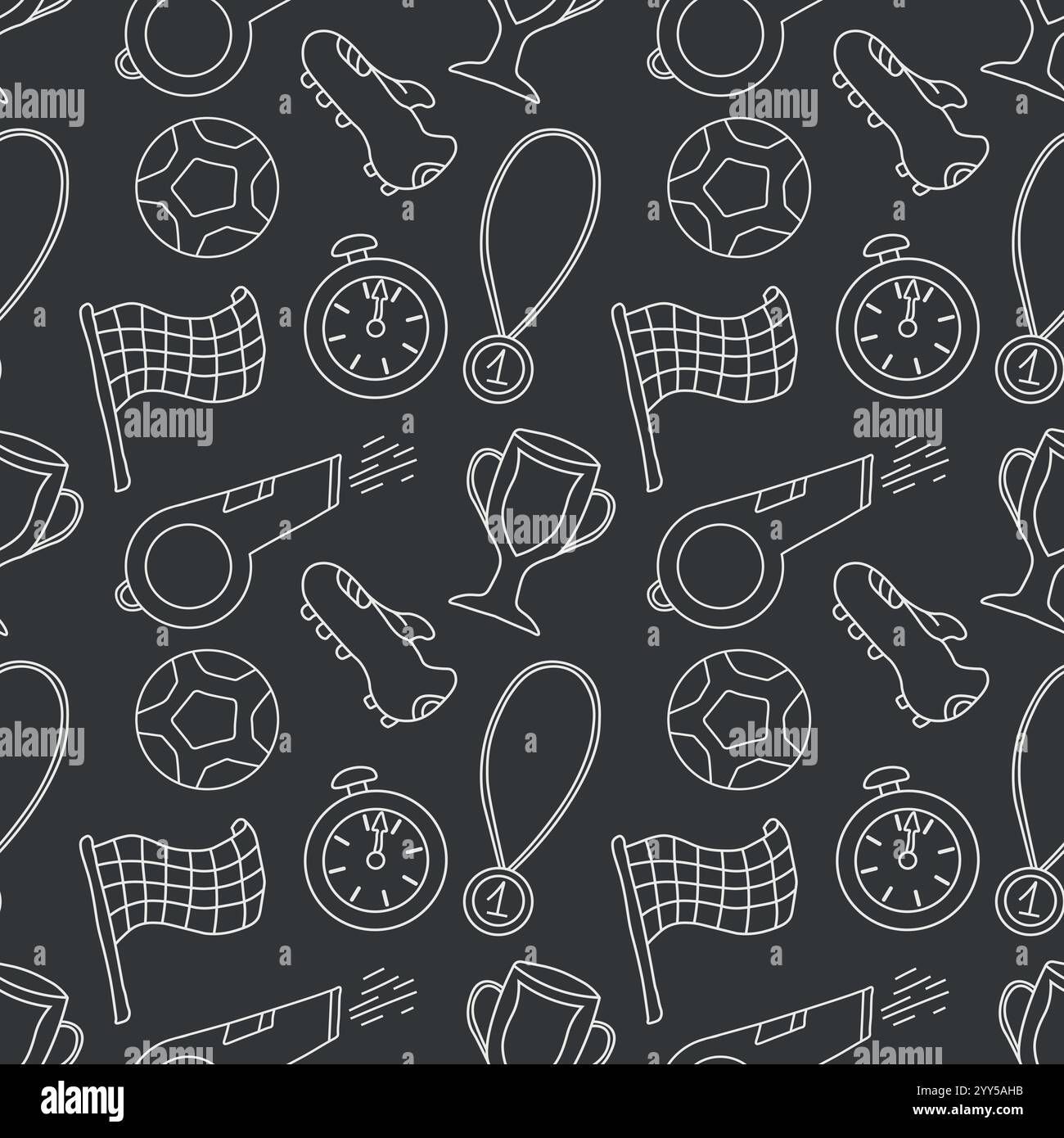 Seamless sport pattern. Background with sports icons Stock Vector Image ...