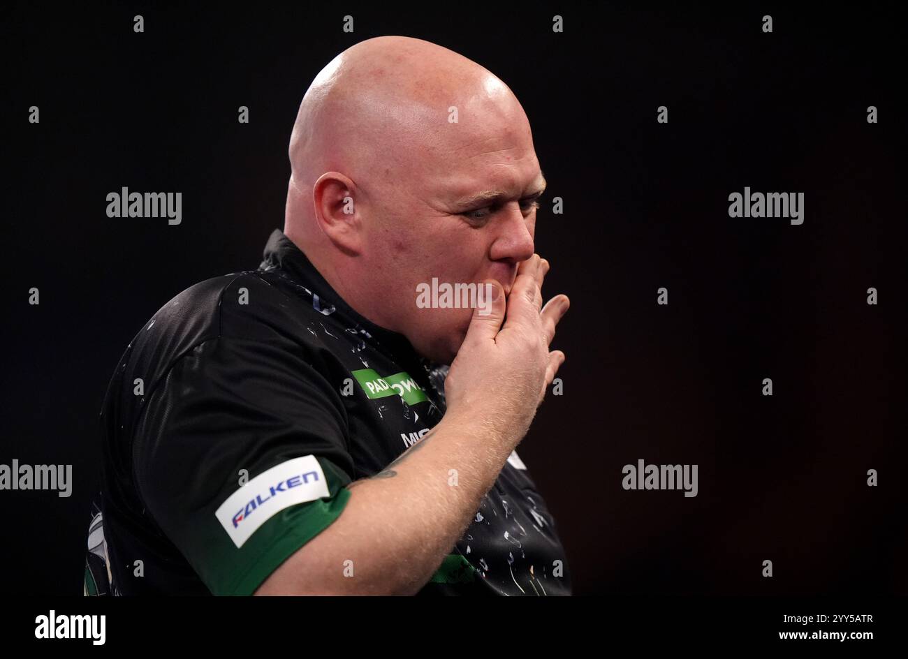 Martin Lukeman during the first round match against Nitin Kumar on day ...