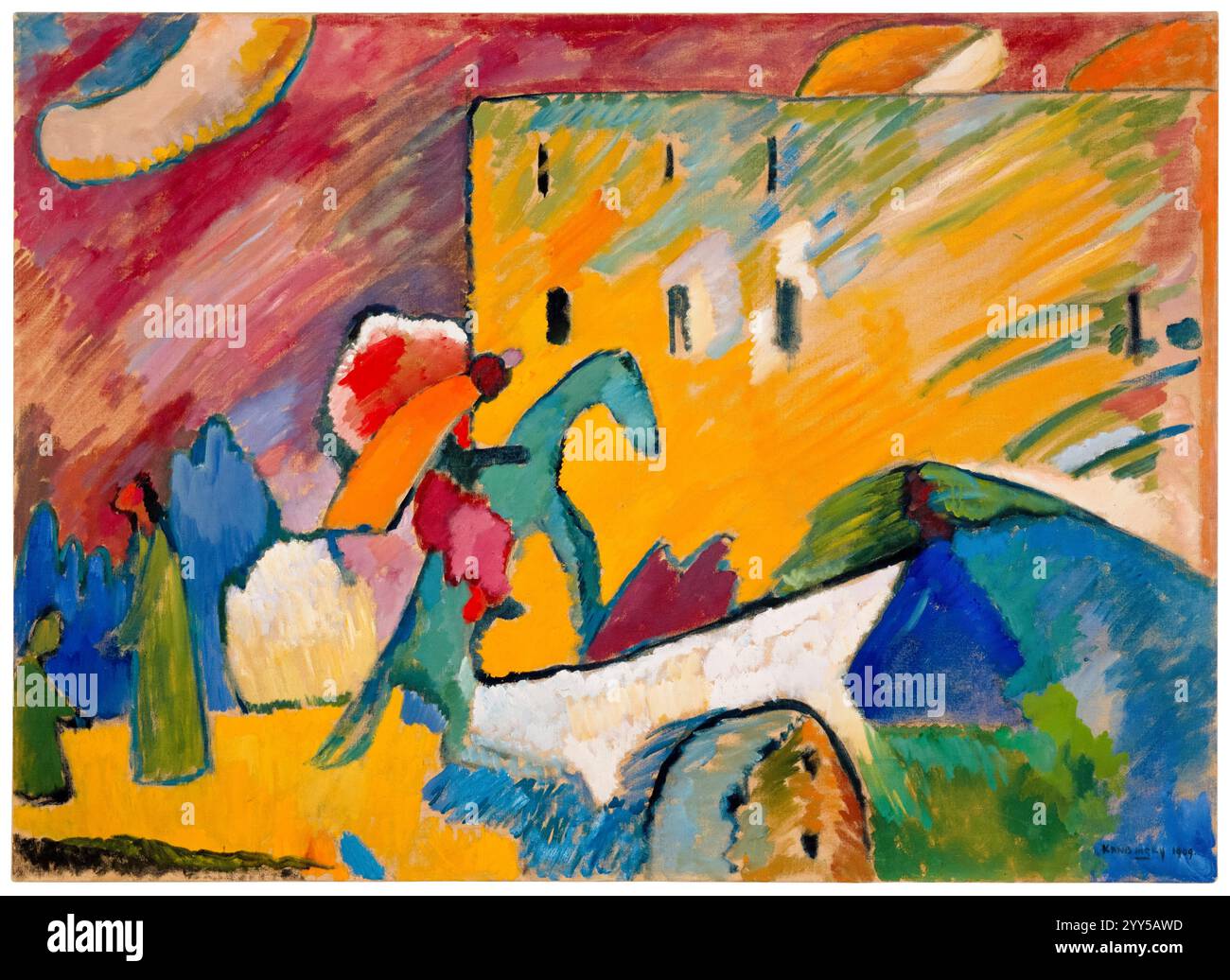 Wassily Kandinsky, Improvisation 3, abstract painting in oil on canvas ...