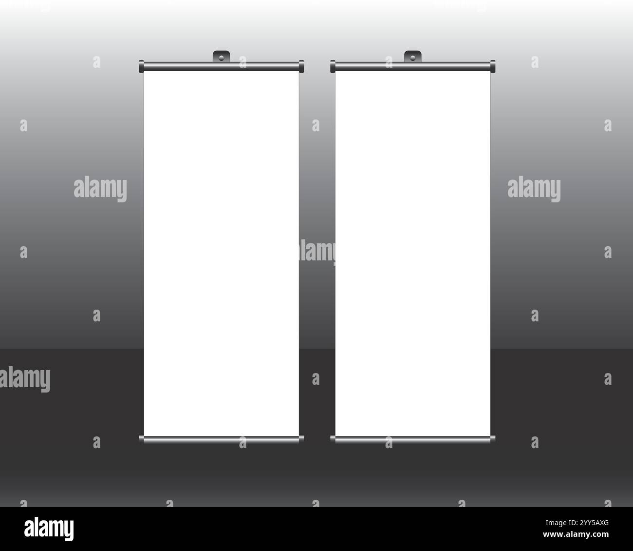 Roll up banner stand design template, mockup Stock Vector Image & Art ...