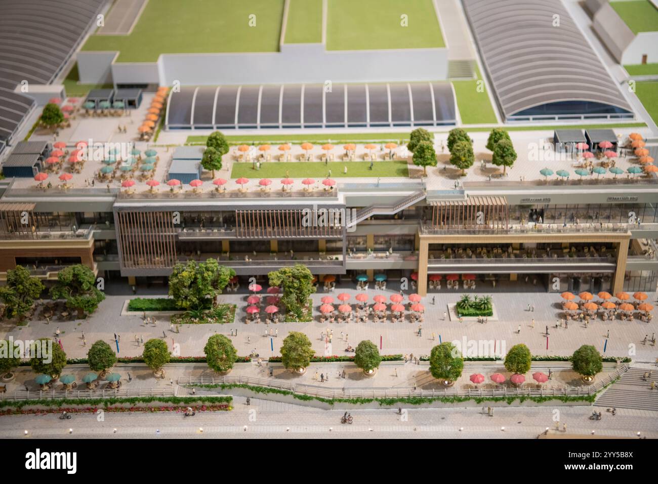 Scale model of a city showing the CBD with modern skyscrapers and high ...