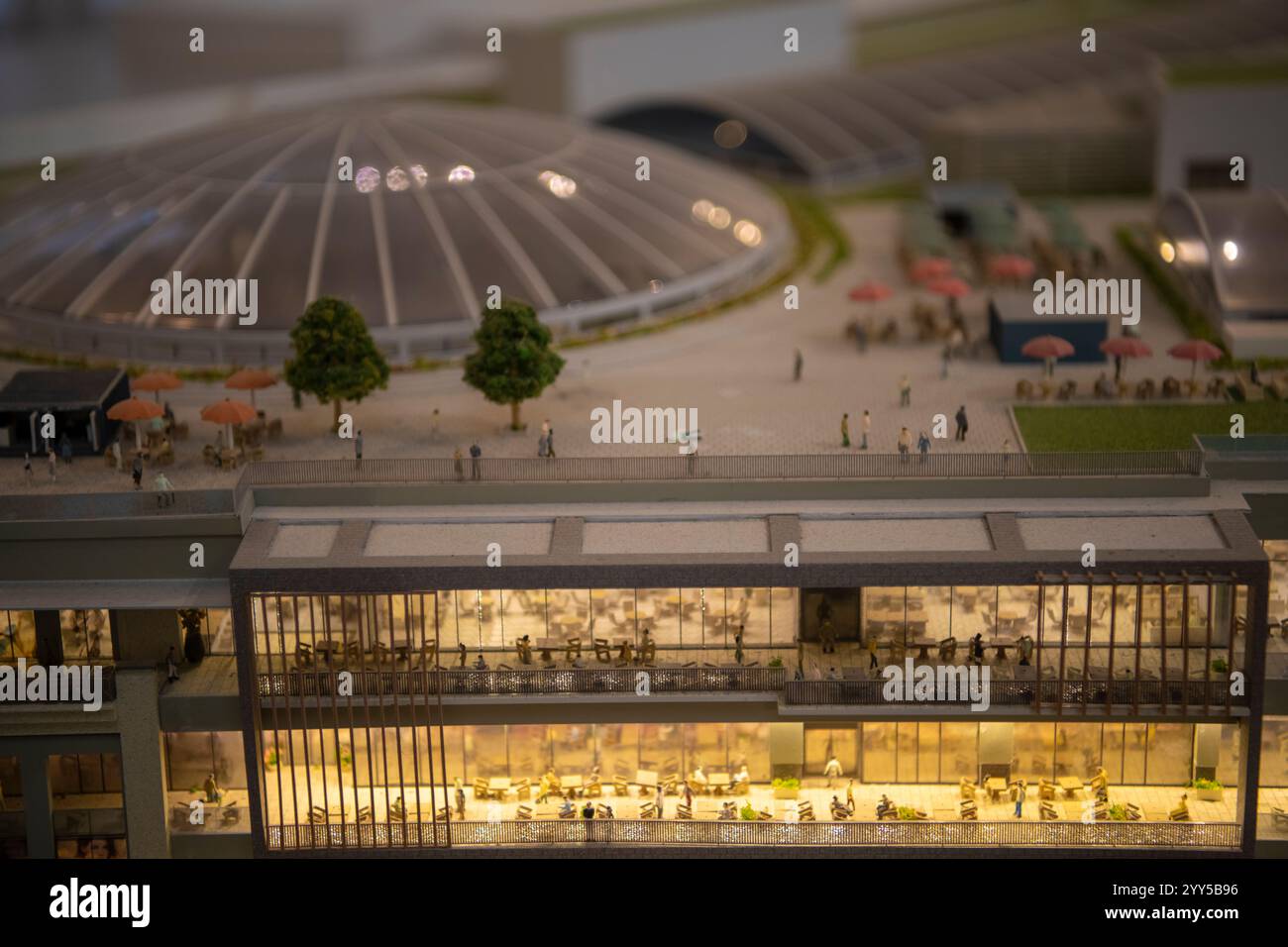 Scale model of a city showing the CBD with modern skyscrapers and high ...