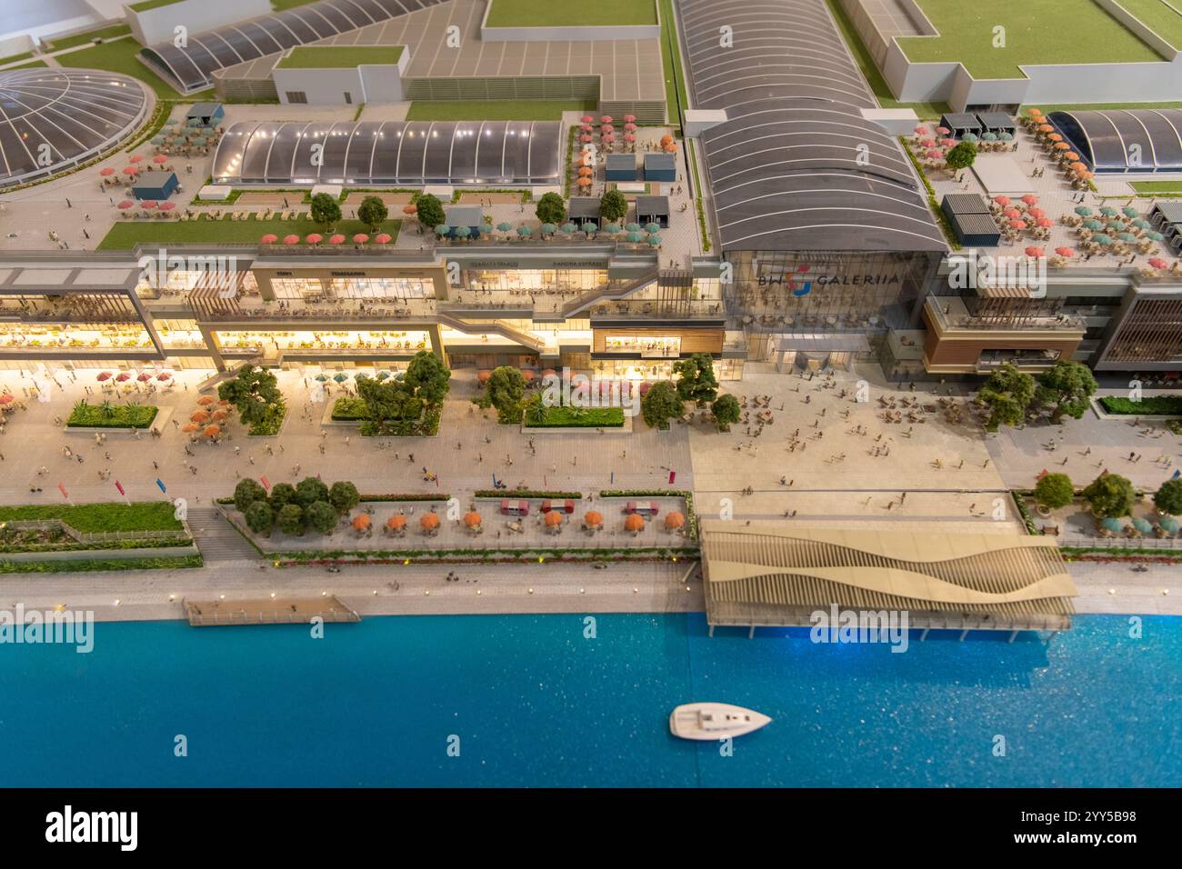 Scale model of a city showing the CBD with modern skyscrapers and high ...