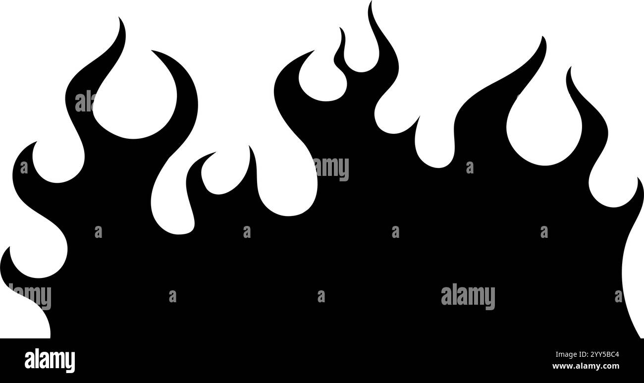 Tribal flame silhouette motorcycle and car decal. Vector illustration ...