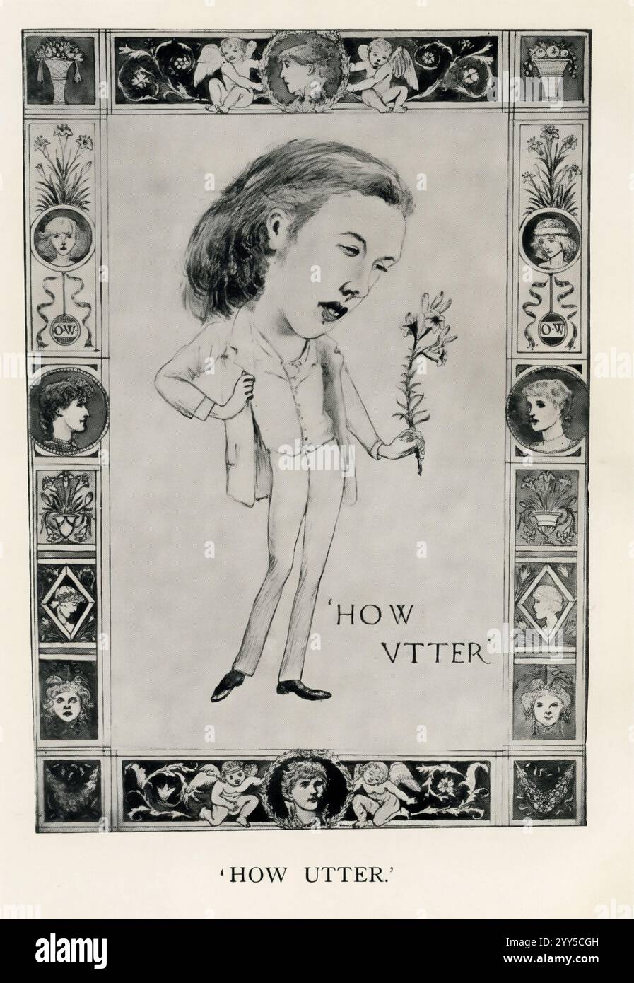 "How Utter". A cartoon of Oscar Wilde published in Oxford in about 1880 ...