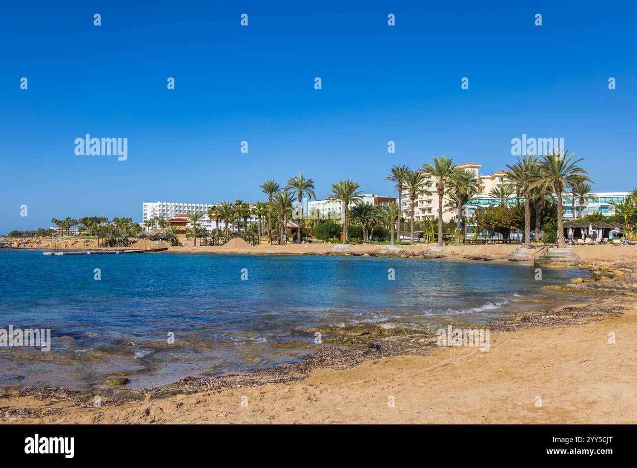 The lovely Pioneer beach and bay near Pioneer Beach Hotel at Pathos ...