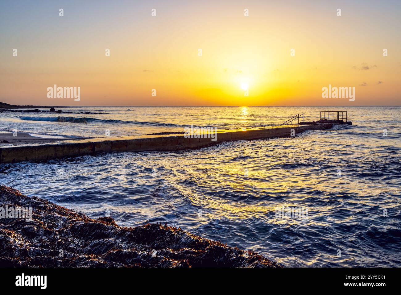 Rocky coast cyprus sunset hi-res stock photography and images - Alamy