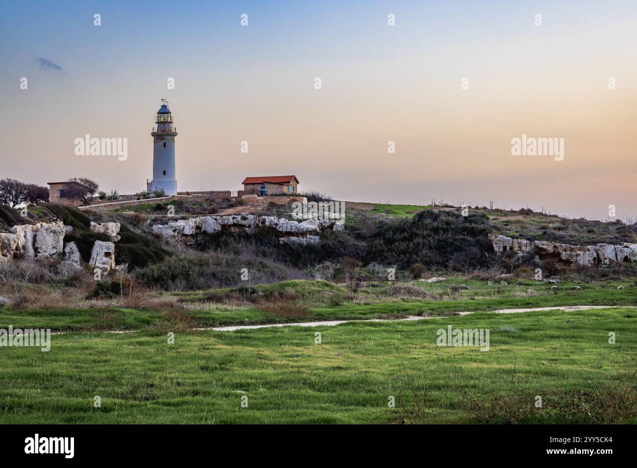 Paphos lighthouse at Paphos Point in South west Cyprus Stock Photo - Alamy