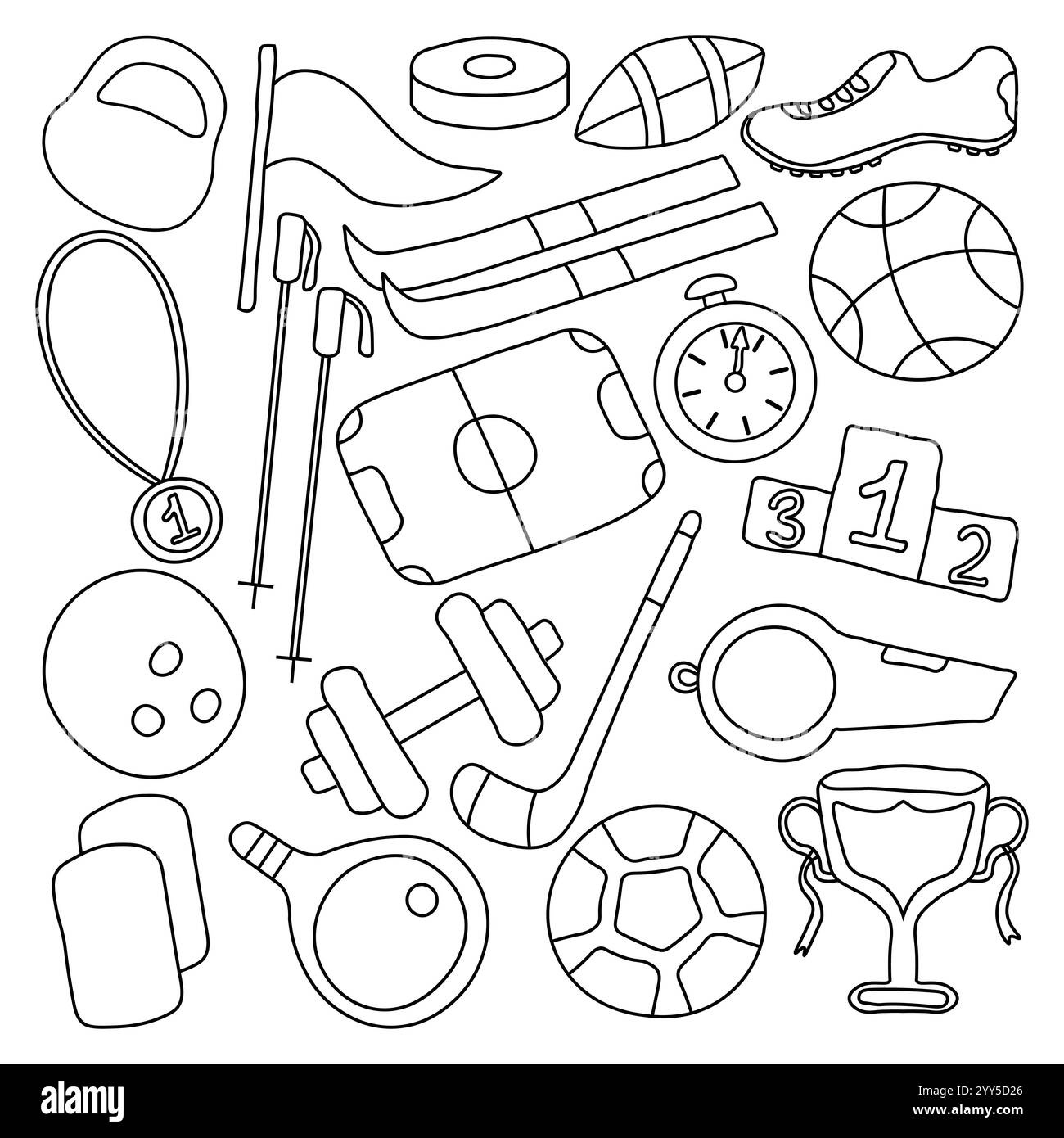 Vector sports icons. Hand drawn sport illustration Stock Vector Image ...
