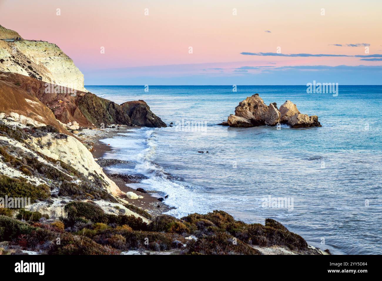 Rocky coast cyprus sunset hi-res stock photography and images - Alamy