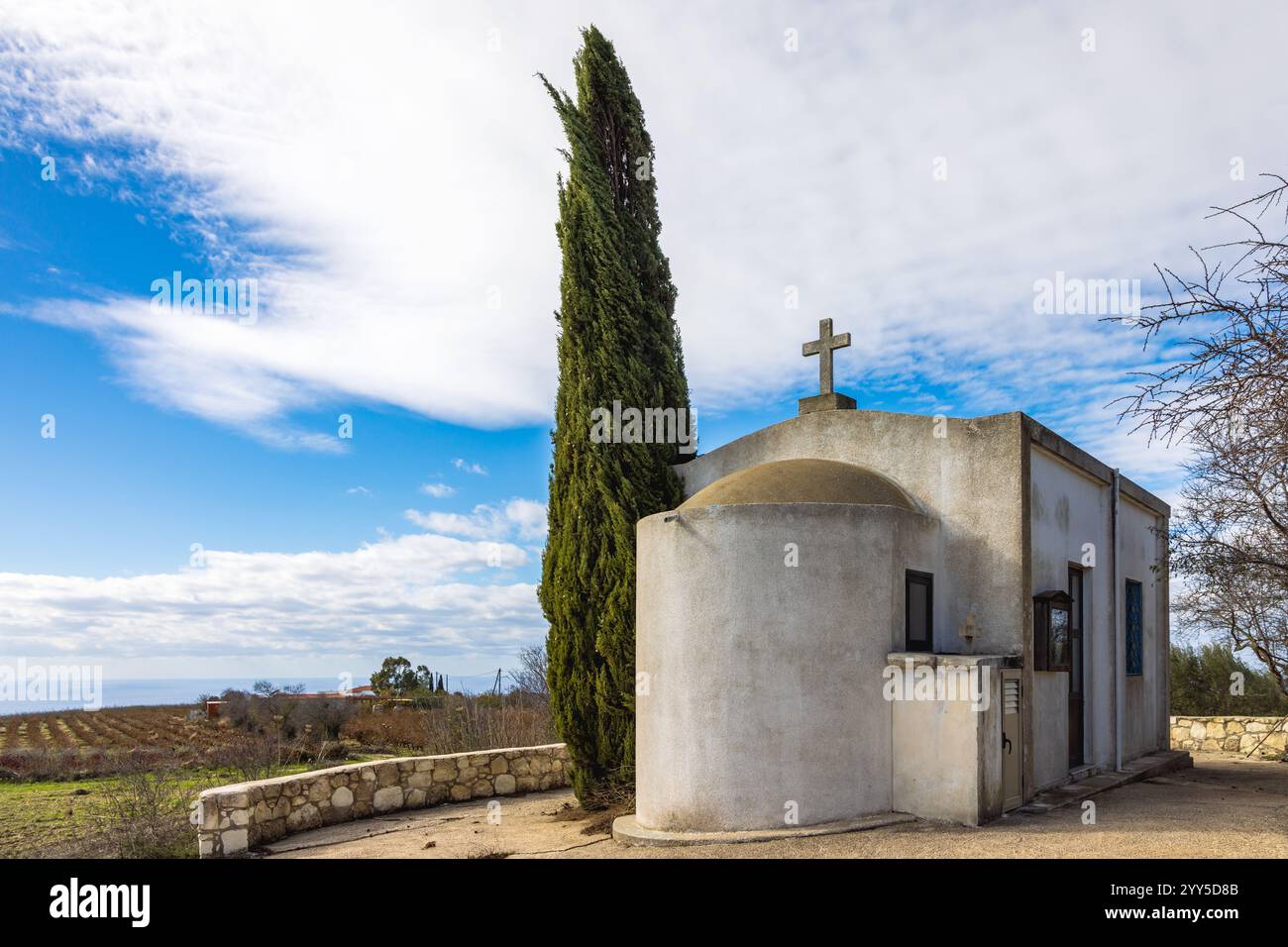 The small church of Ayia Marina, set in the vineyards surrounding the ...