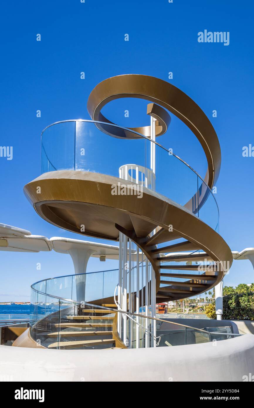Anaolos Spiral Viewing Platform at the Antasia Beach Club in Pathos ...
