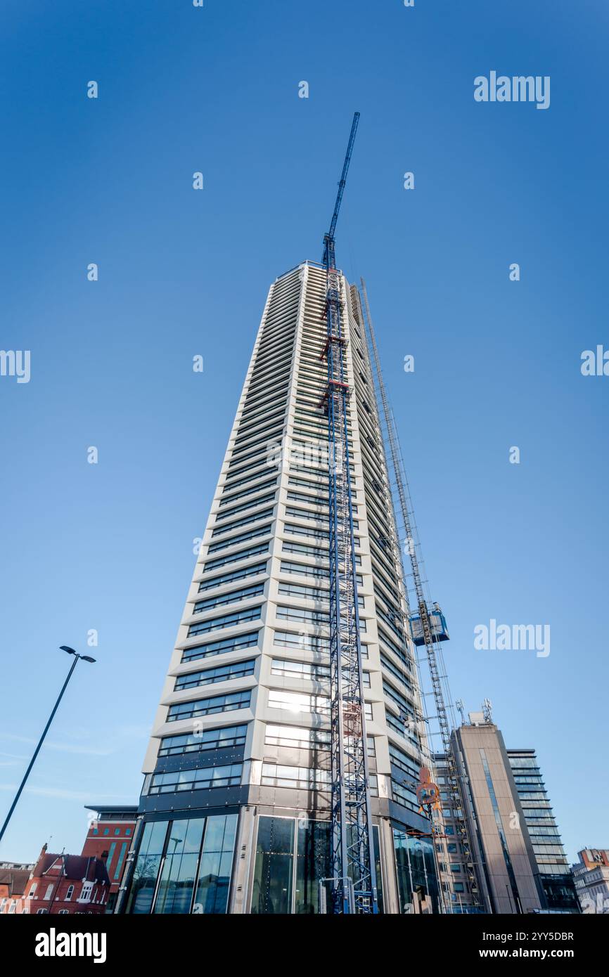 The Octagon an octagonal residential building under construction, the ...