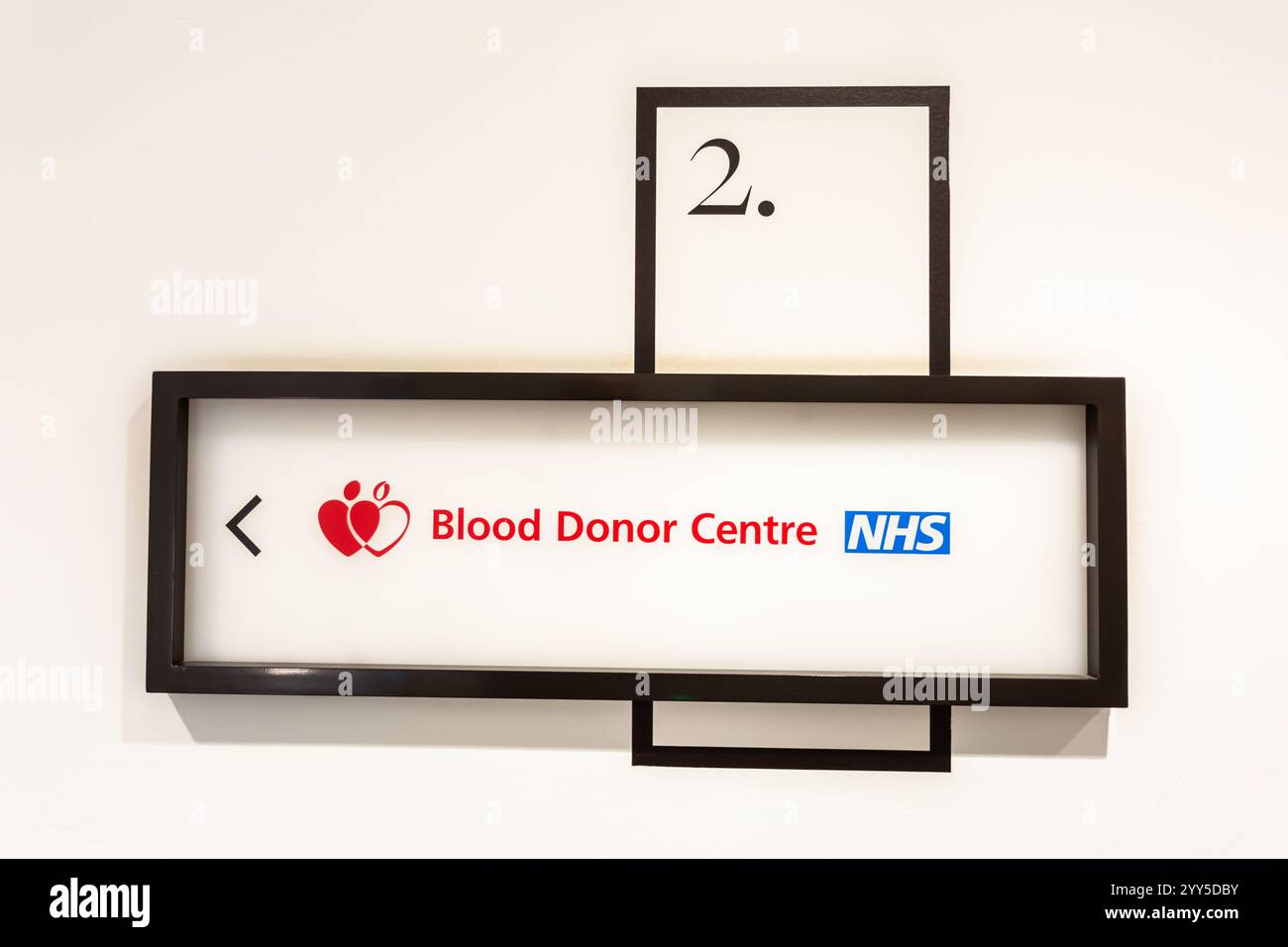 Blood donor centre nhs sign, UK 2024 Stock Photo - Alamy