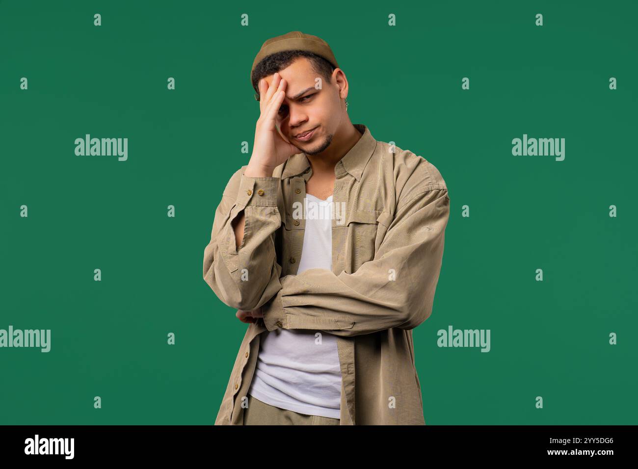 Disappointed sad man, Facepalm Gesture, Like No, I Forgot. Unhappy ...