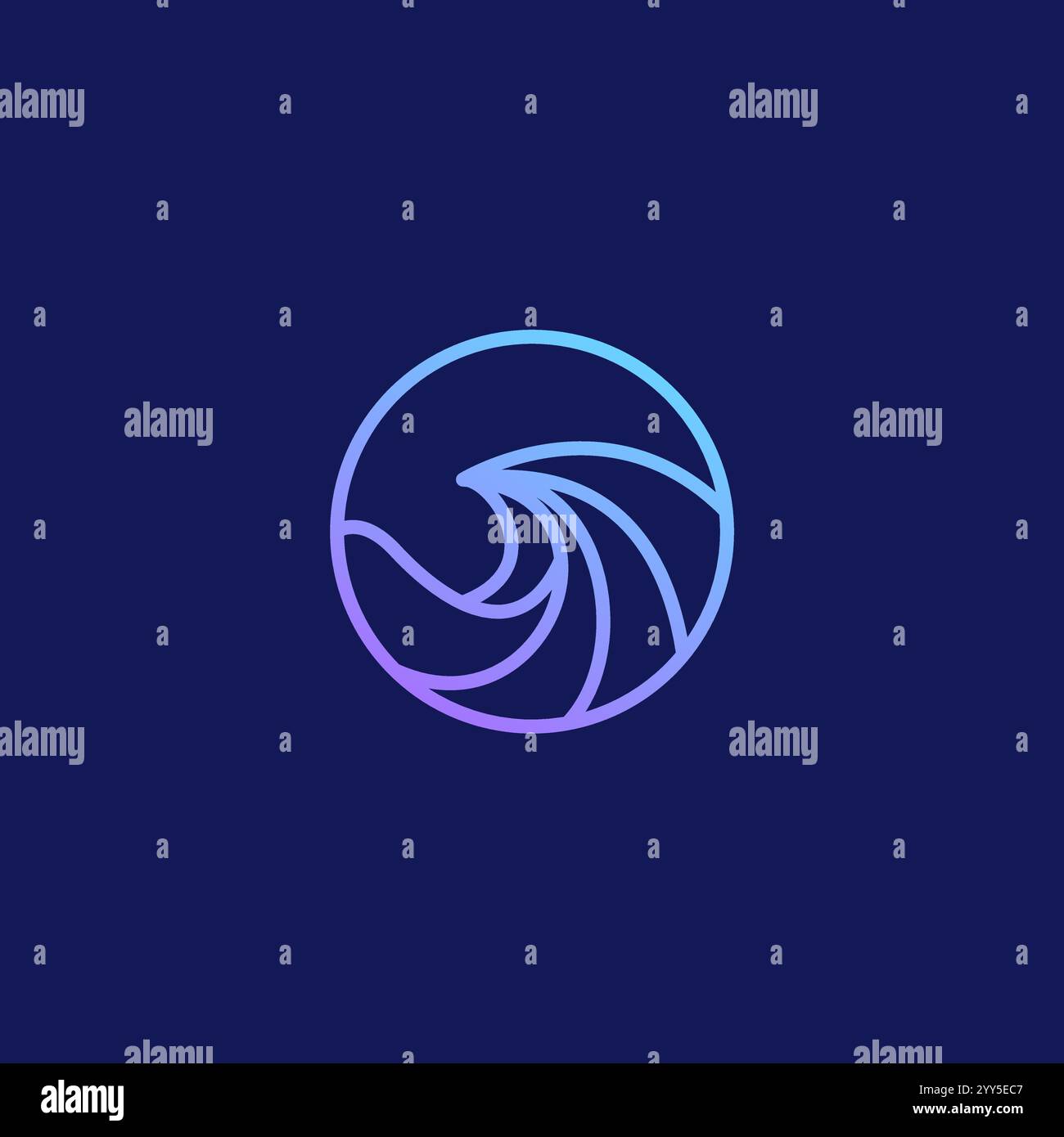 Line Art Wave Logo Design. Ocean Symbol Stock Vector Image & Art - Alamy