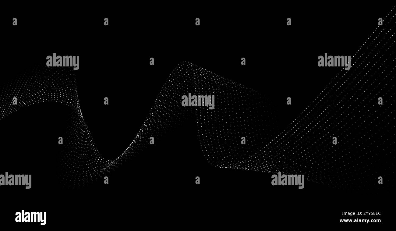 abstract background with flowing particles. Vector illustration Stock ...