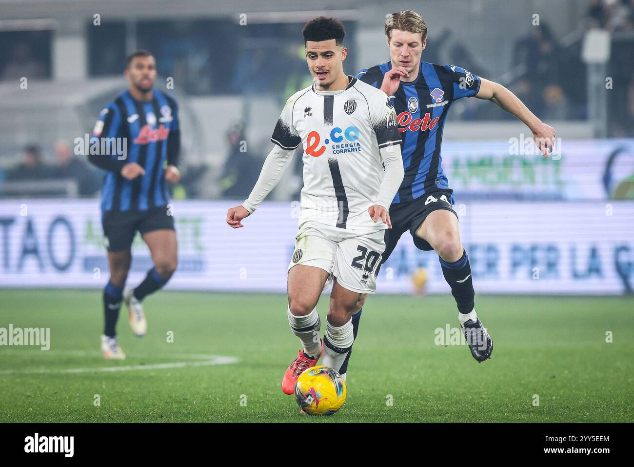 Elayis TAVSAN of Cesena and Marco BRESCIANINI of Atalanta during the ...