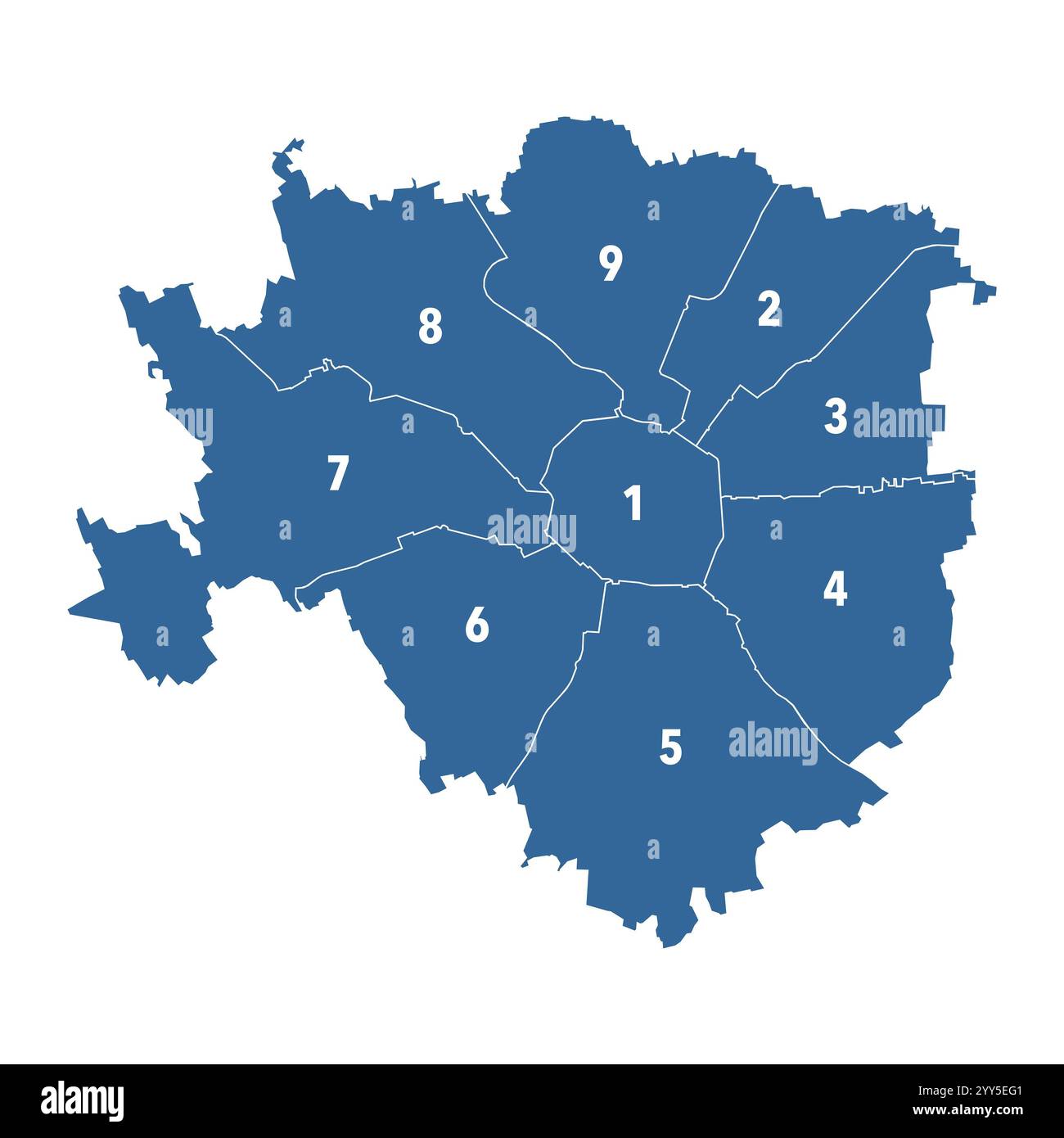 Districts map hi-res stock photography and images - Alamy