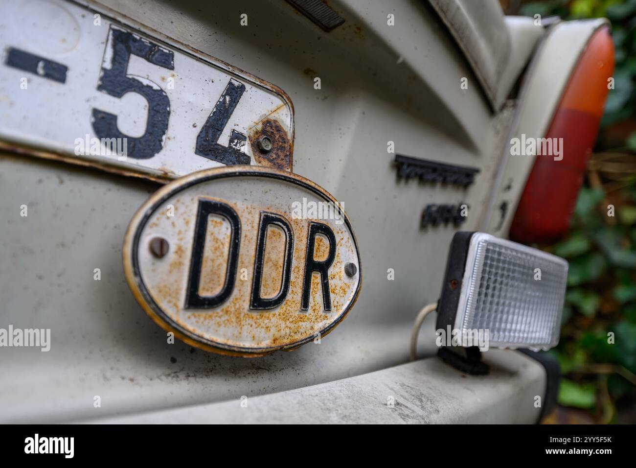 Lutherstadt Wittenberg, Germany. 18th Dec, 2024. A Trabant with "GDR ...