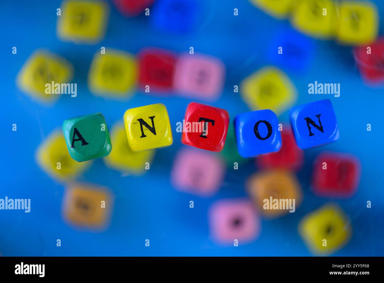 Leipzig, Germany. 27th Nov, 2024. Toy cubes make up the first name ...