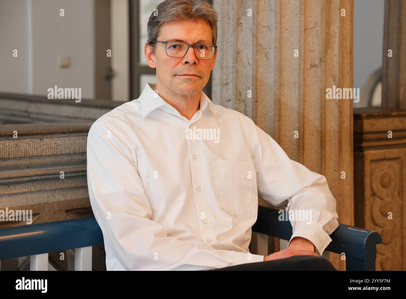 Kiel, Germany. 19th Dec, 2024. Achim Hackethal, public prosecutor at Kiel District Court, looks ...