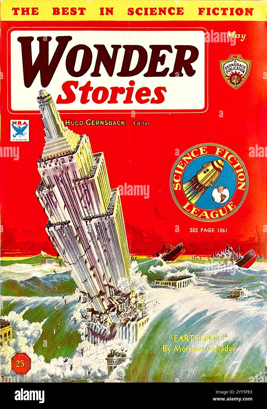 Wonder Stories May 1934 - Cover of the pulp magazine Wonder Stories ...