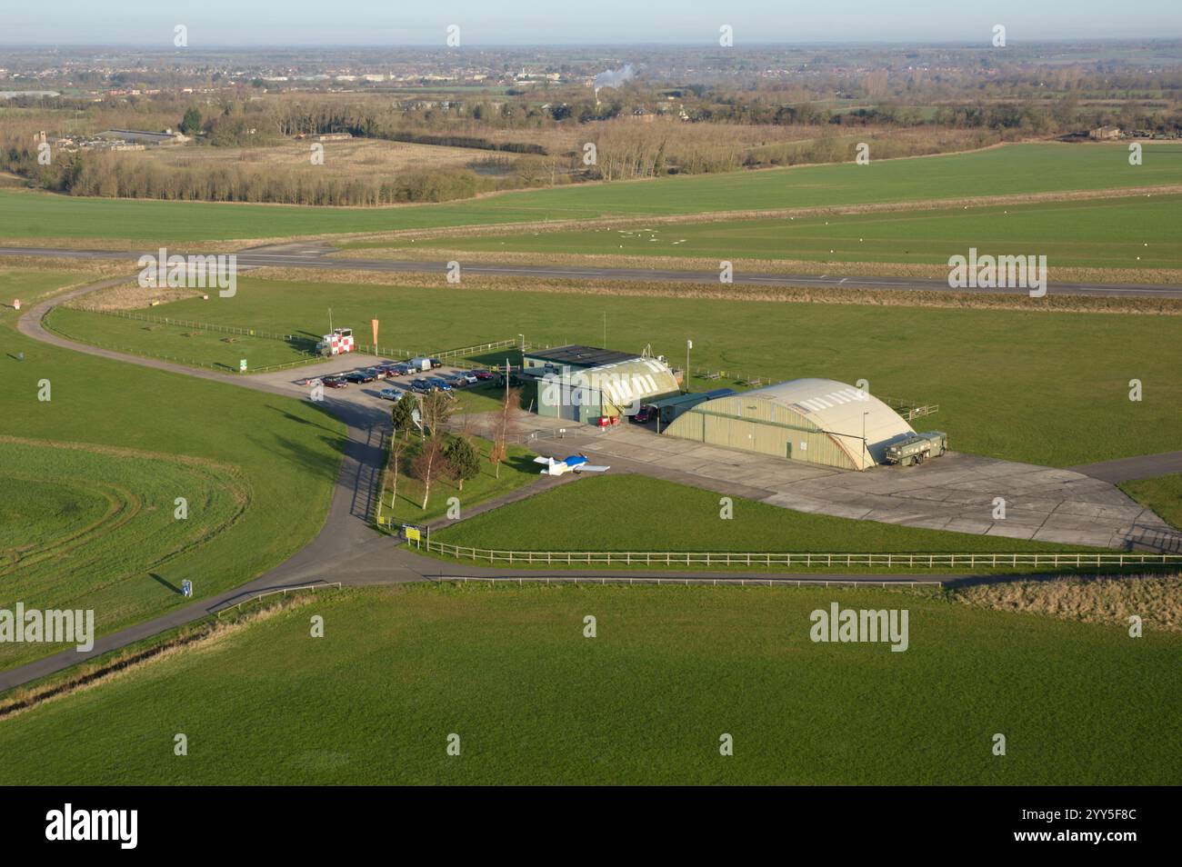 Aerial view of Old Buckenham airfield, Norfolk, UK Stock Photo - Alamy