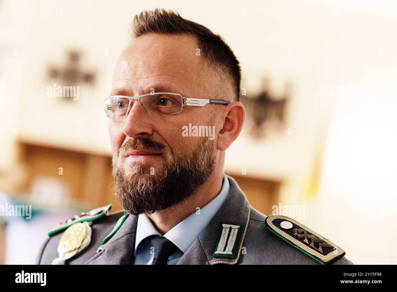 Strausberg, Germany. 18th Dec, 2024. The recipient of the Cross of ...