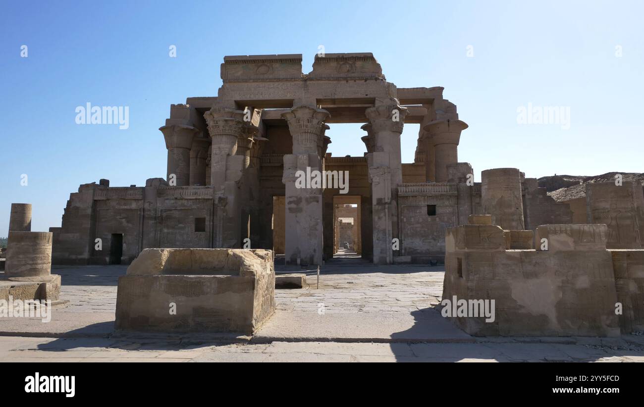 The Temple of Sobek and Haroeris, Temple of Kom Ombo, Egypt Stock Photo ...