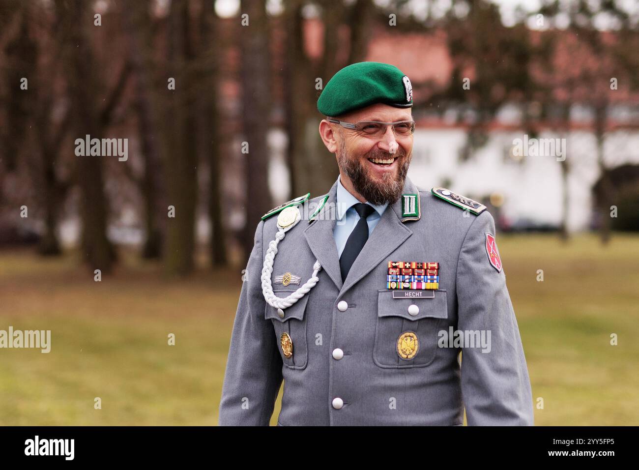 18 December 2024, Brandenburg, Strausberg: The recipient of the Cross ...