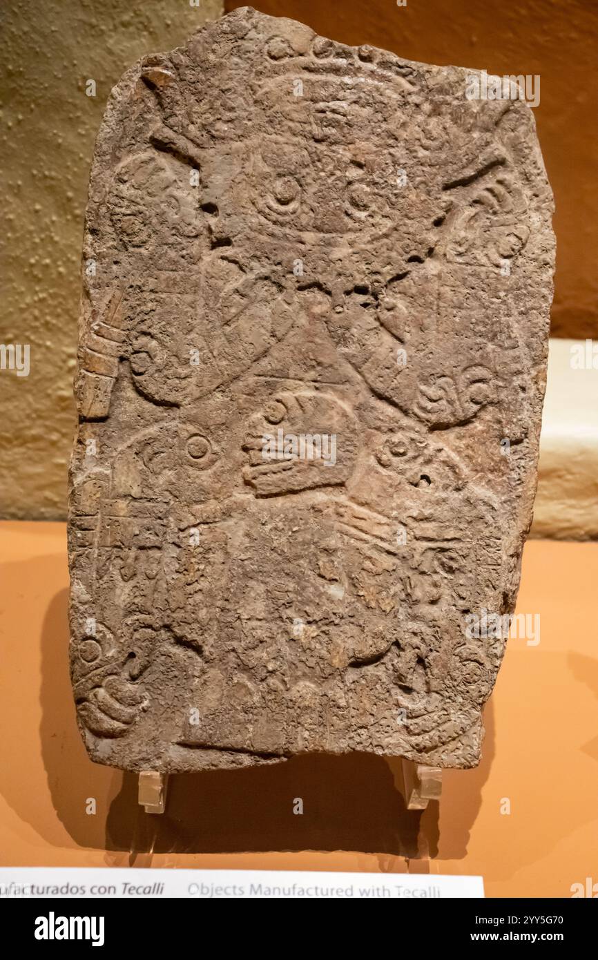Mexico City, Mexico November 12, 2024: Objects made of a white stone ...