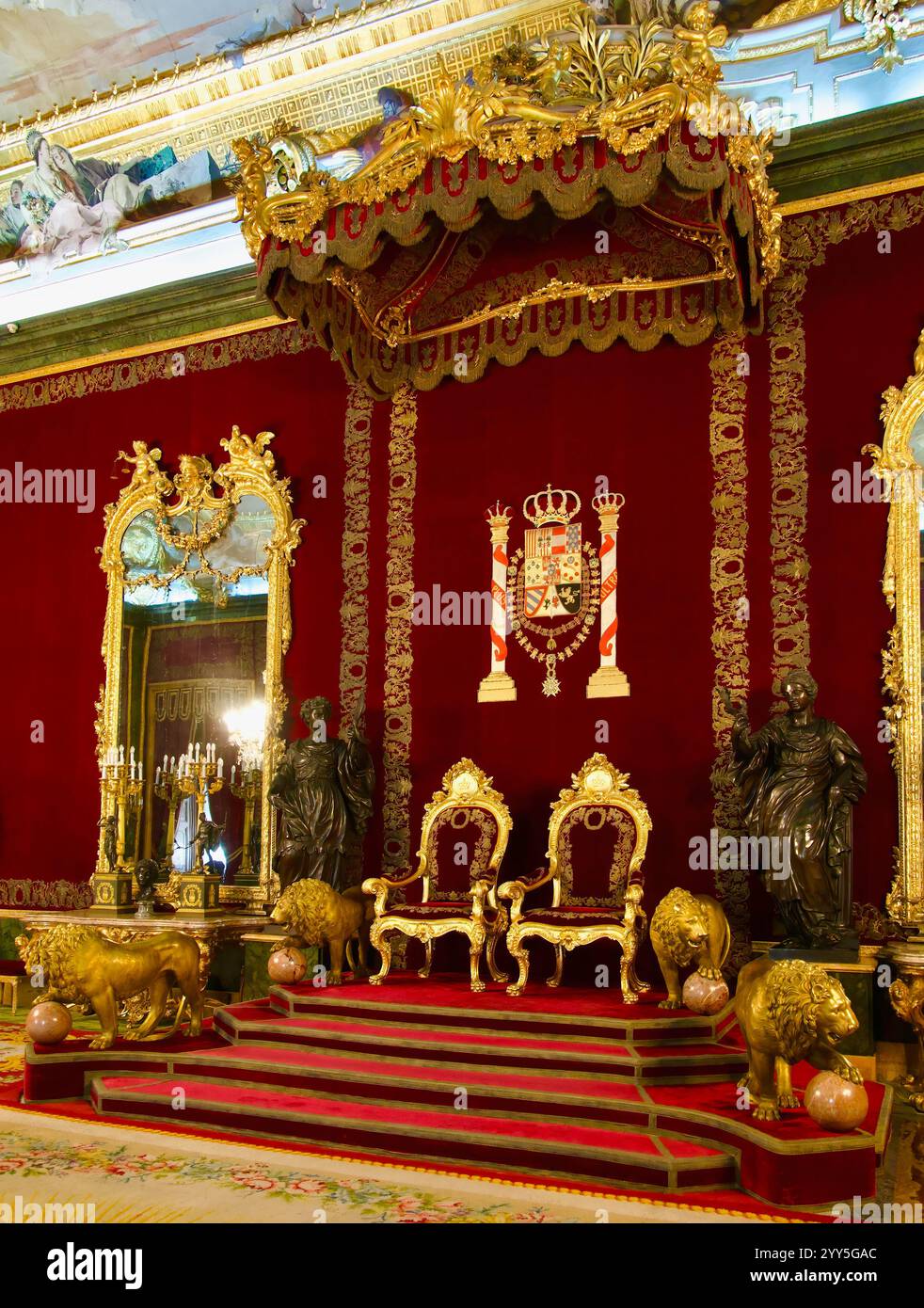 The opulent Throne Room designed by Italian architect Giovanni Battista ...