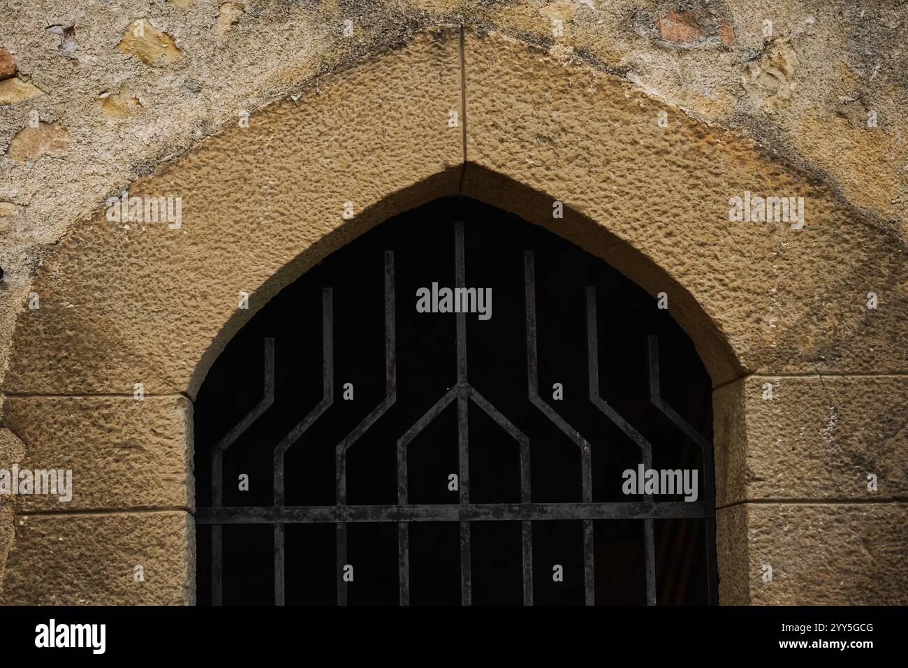 the upper part of the gate made of iron Stock Photo - Alamy
