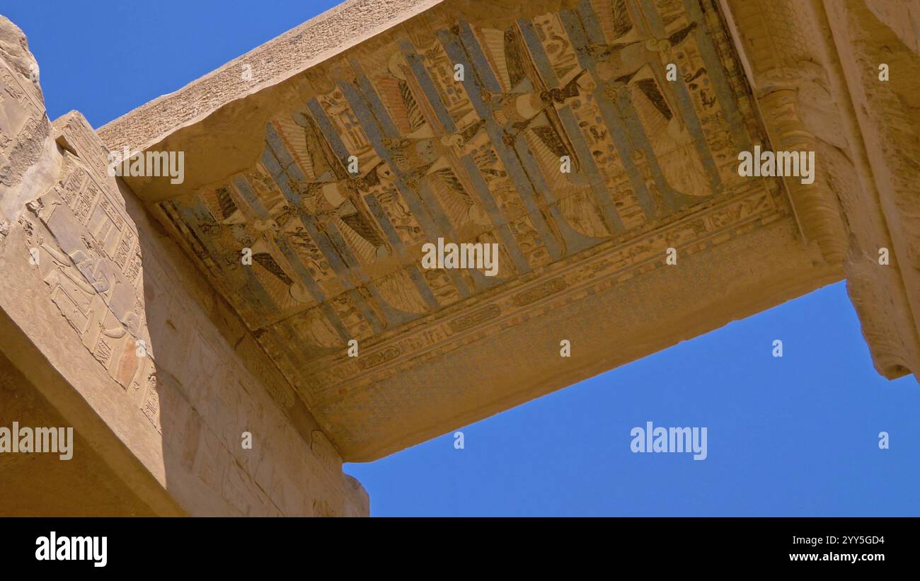 Ceiling in The Temple of Sobek and Haroëris, Temple of Kom Ombo, Egypt ...