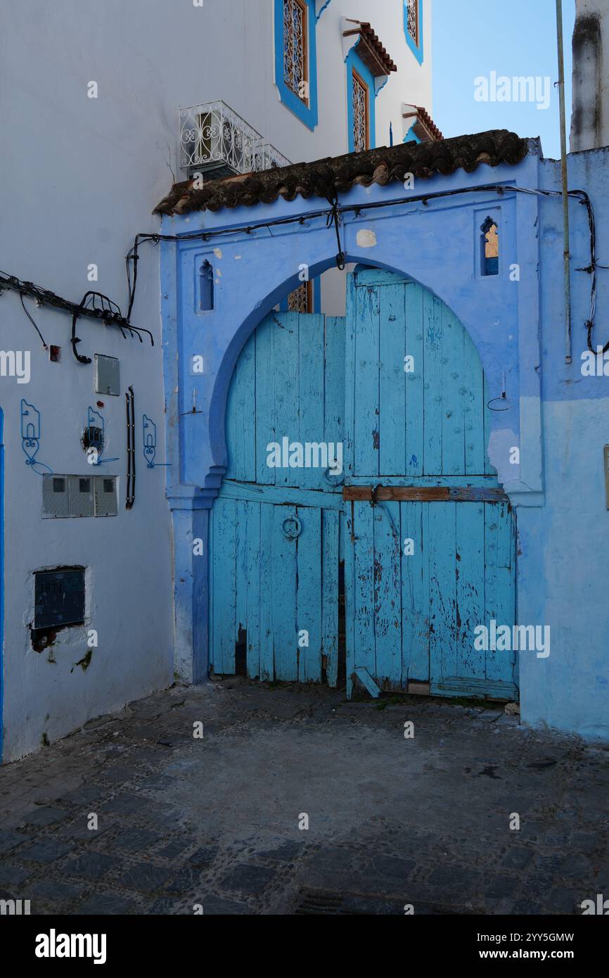 Chefchaouen a city in the Rif montains of Morocco famous for its blue ...