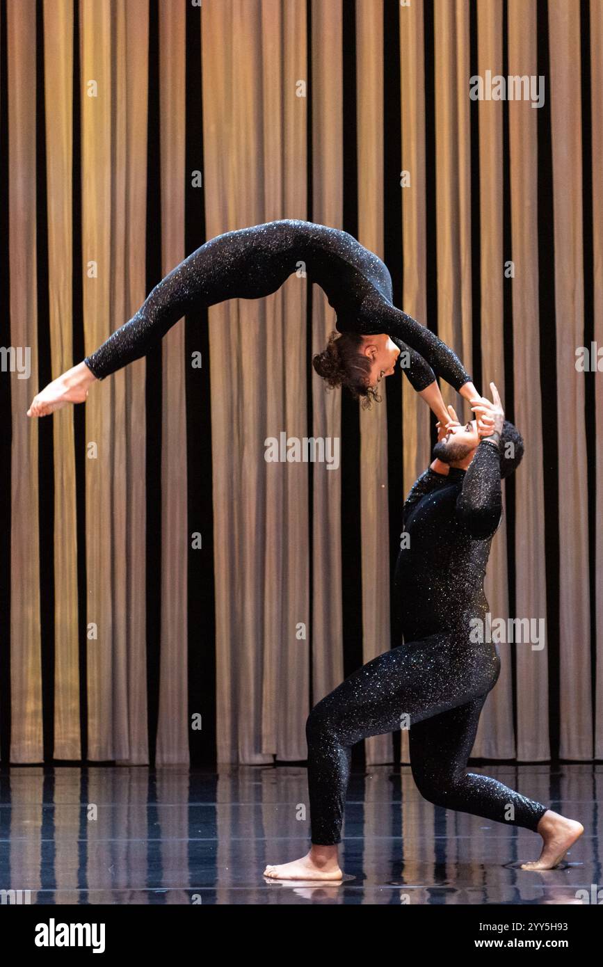 London, 19th December 2024, Acrobats from Australian Circus Troupe ...