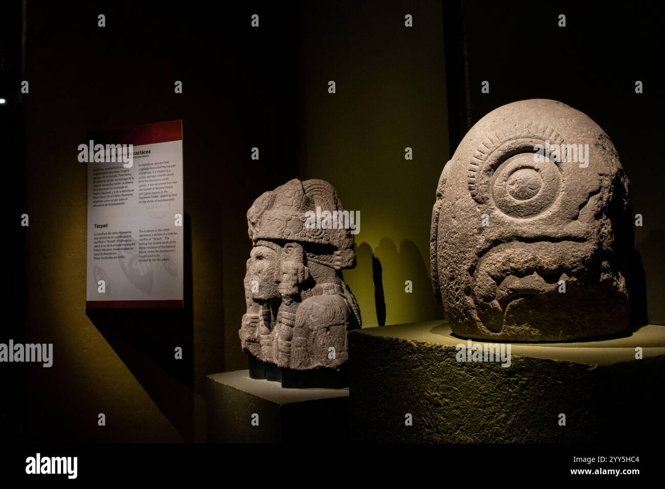 Mexico City, Mexico November 12, 2024: Stone sculpture depicting a ...