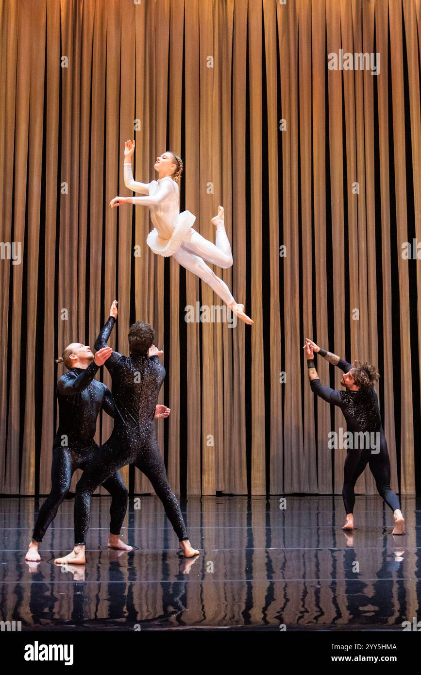 London, 19th December 2024, Acrobats from Australian Circus Troupe ...