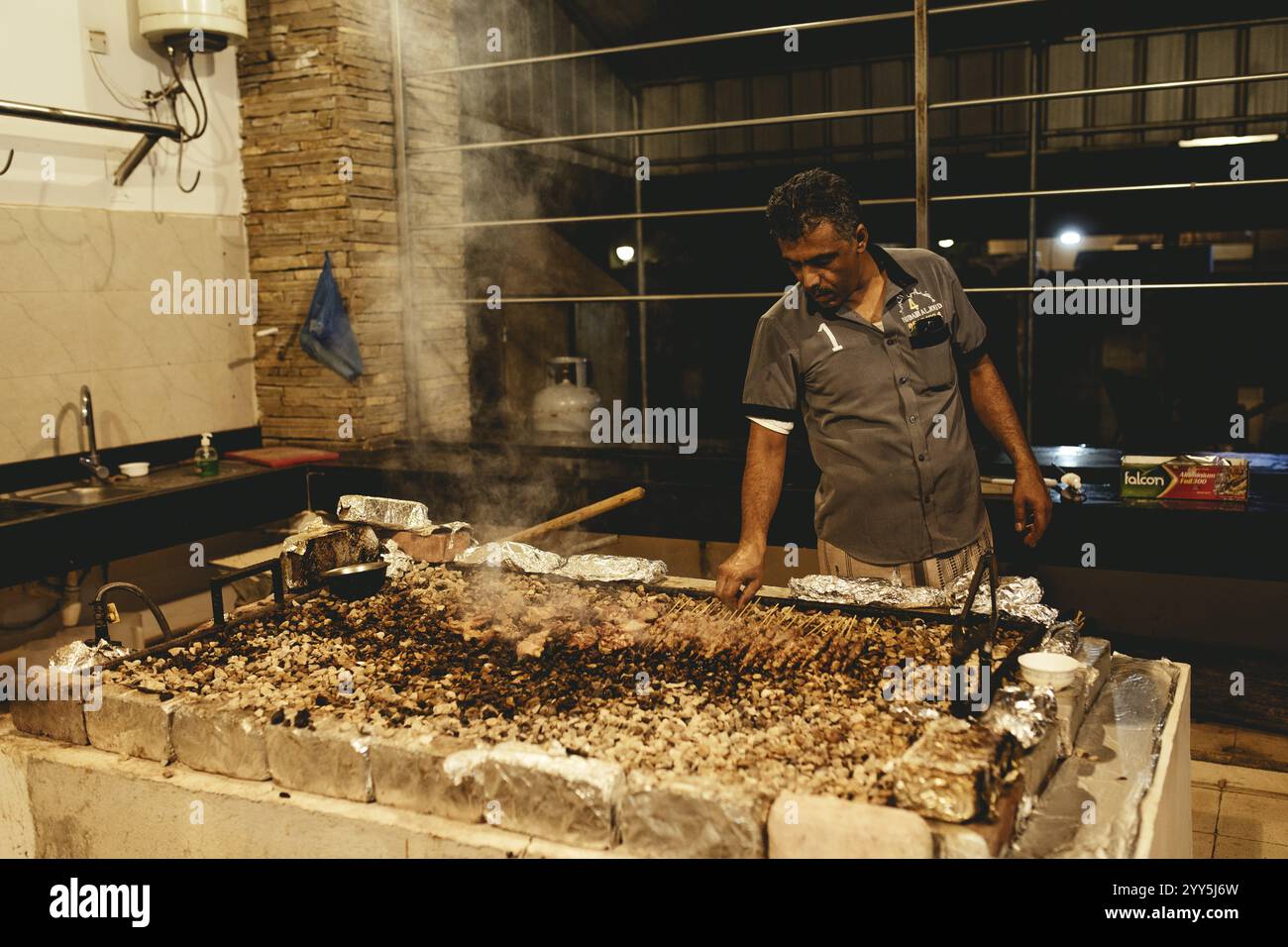 Camel restaurant, Ittin Park, Salalah, Dhofar, Oman, Asia Stock Photo ...
