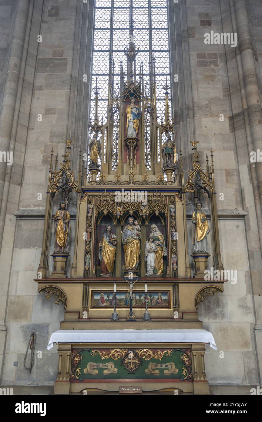 St Joseph's altar, around 1480/90, in the late Gothic hall church of St ...