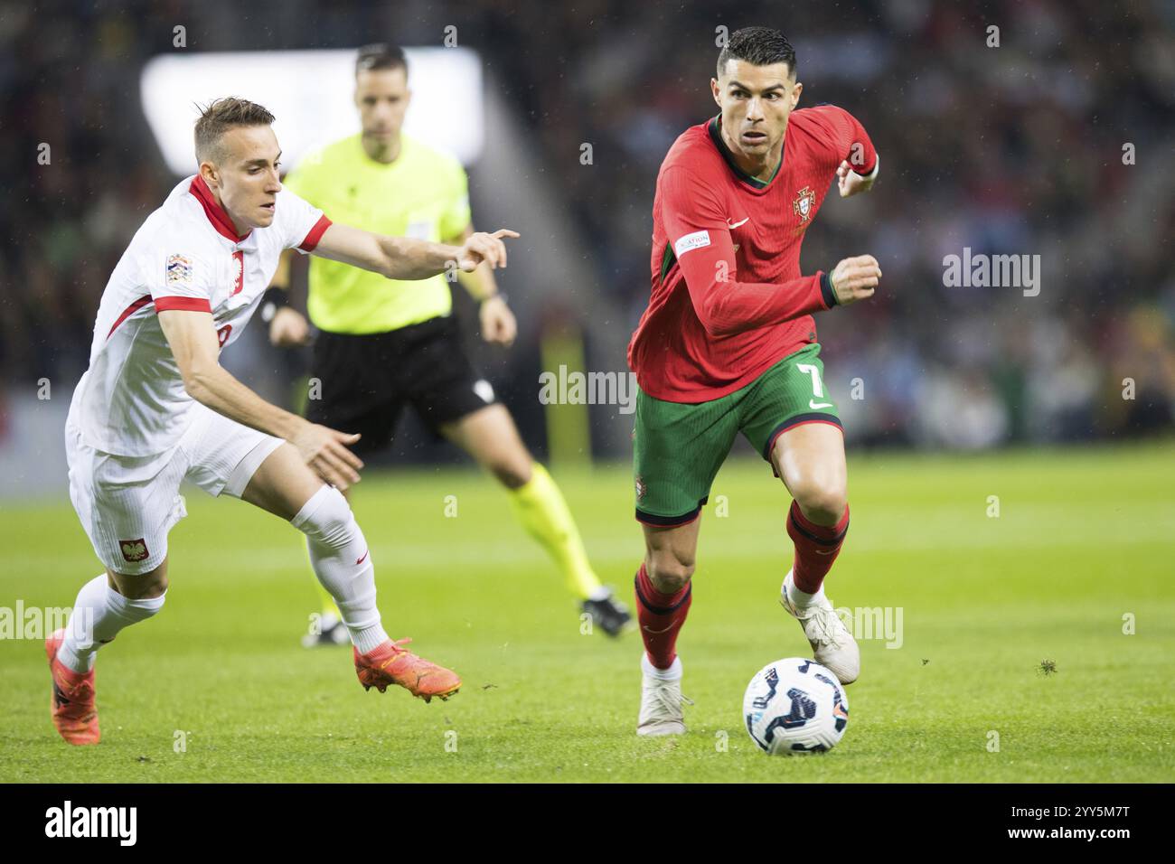 Football match, captain Cristiano RONALDO CR7 Portugal right very ...