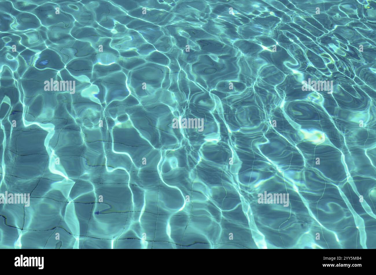 Water in pool with sun reflection. Photography reflection of sun rays ...