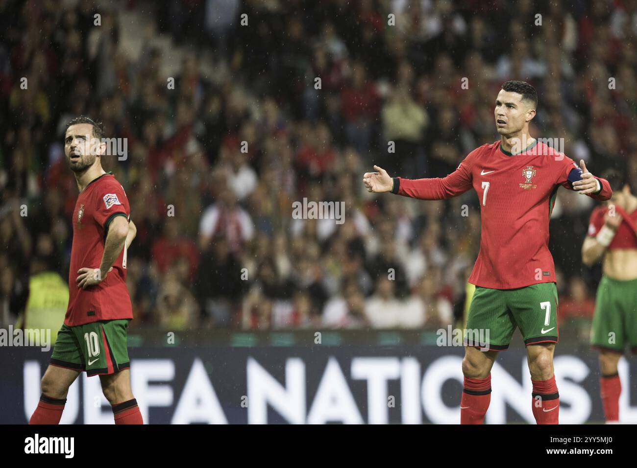 Football match, captain Cristiano RONALDO CR7 Portugal on the ball with ...