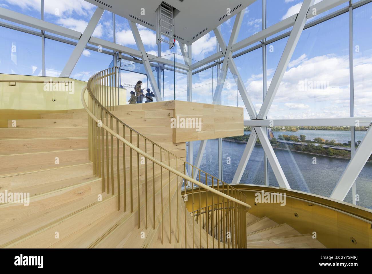 Interior view of the observation tower, Montreal, Province of Quebec ...